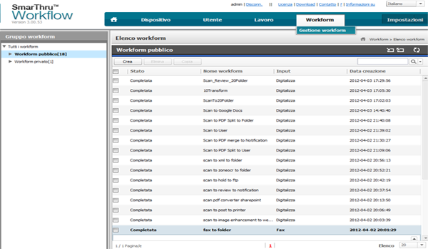 Utilizzo di Smarthru Workflow, Documenti memorizzati e Cartella condivisa